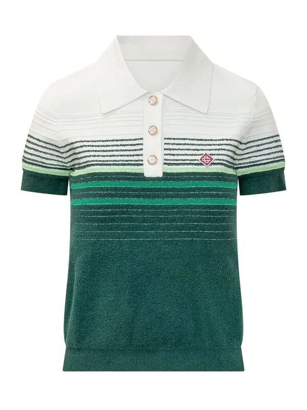Casablanca Stylish Striped Polo Shirt