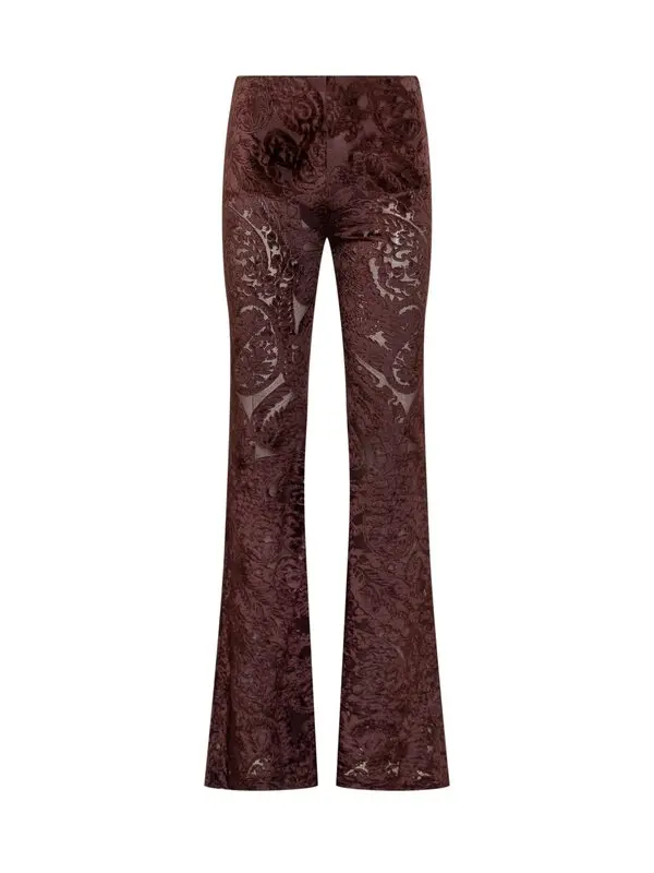 Etro Chic Jacquard Trousers - Bordeaux