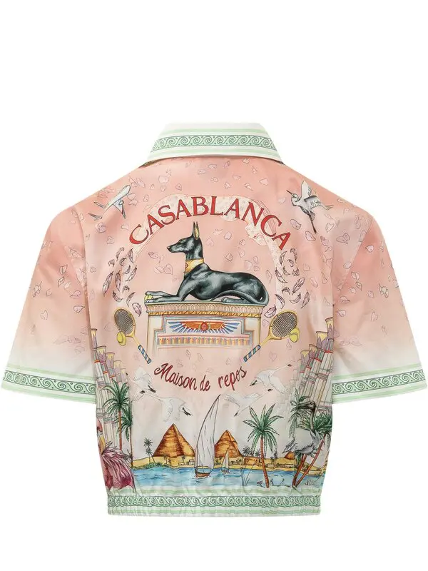 Casablanca Embroidered Button-up Shirt
