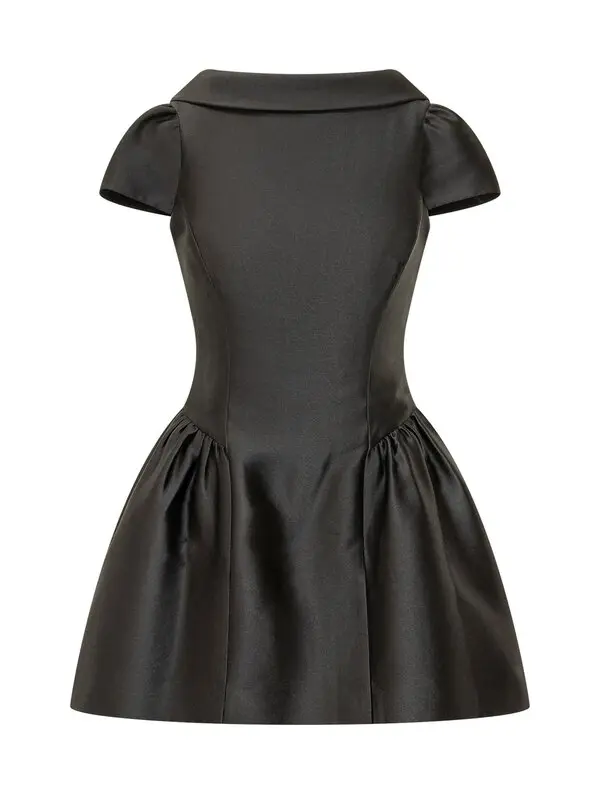 SELF-PORTRAIT Taffeta Mini Dress - Black