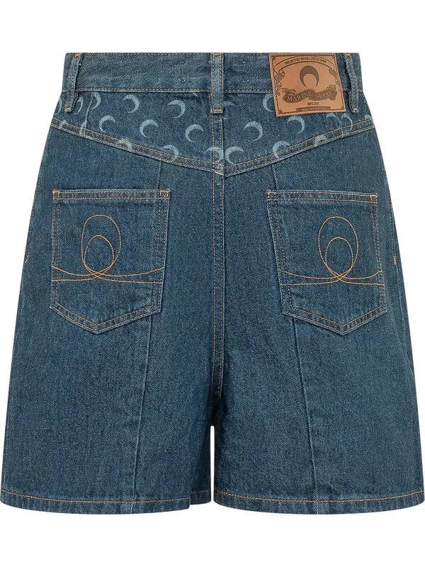 MARINE SERRE Mini Stylish Shorts - Midnight Blue