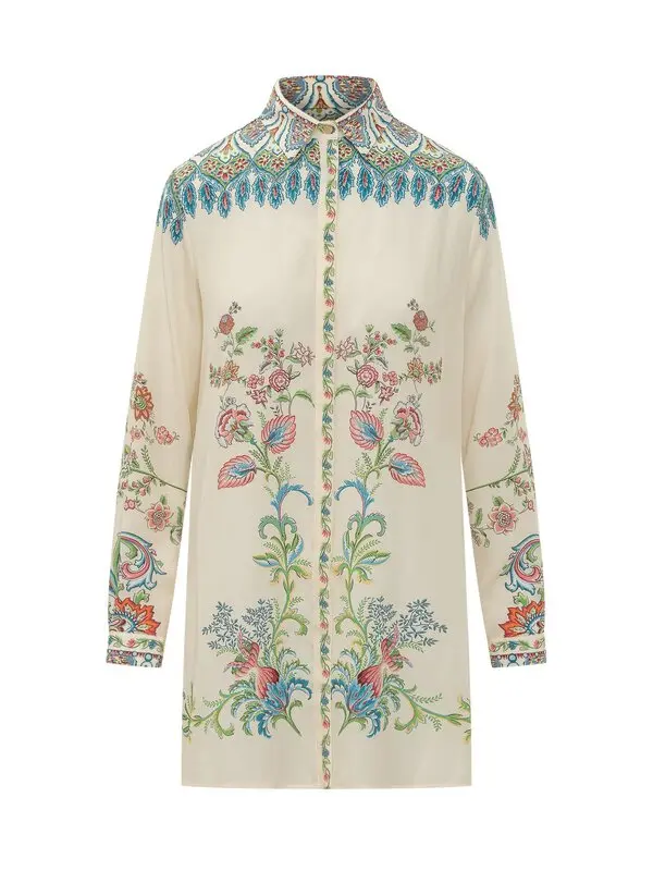 Etro Long Overshirt - Beige