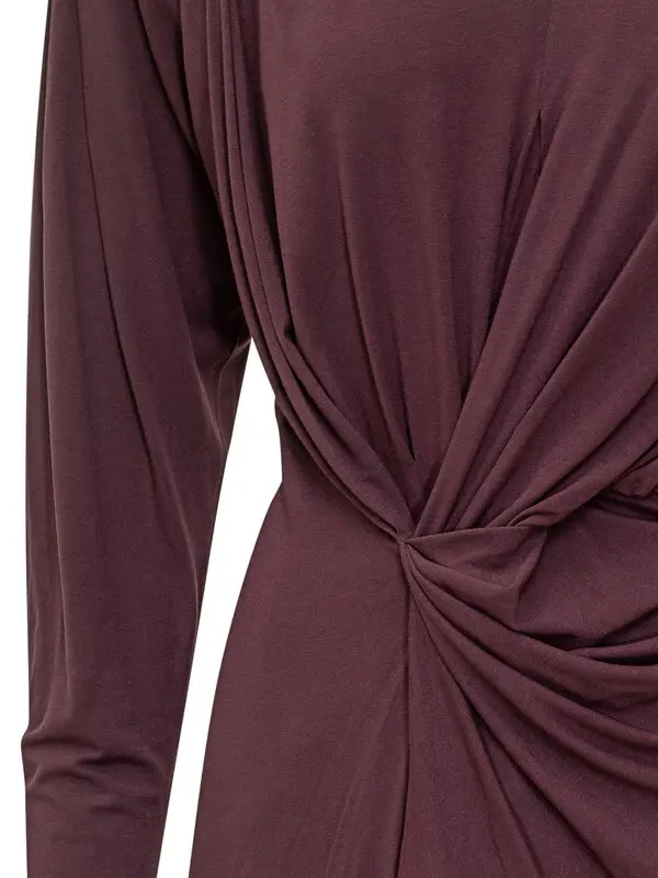 IRO PARIS Draped Mini Suit Dress With V-neck