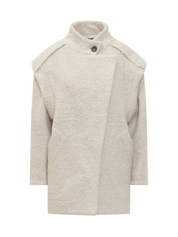IRO PARIS Chic Wool Blend Mini Jacket - Beige/ecry
