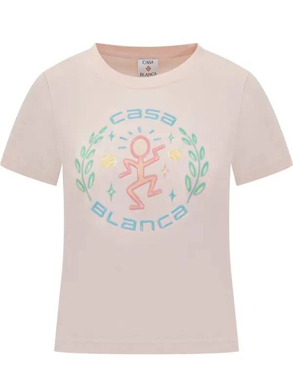 Casablanca Mini Dance T-shirt - Rosa Chiaro