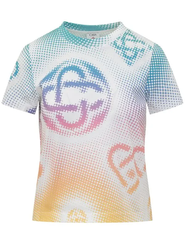 Casablanca Halftone Logo T-shirt - Multicolore