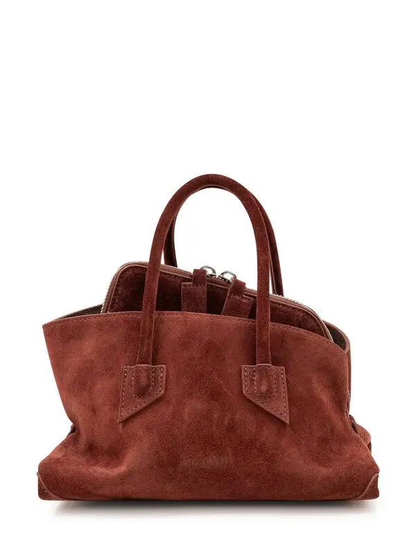 Attico Mini Handbag With Artistic Flair - Light Chocolate