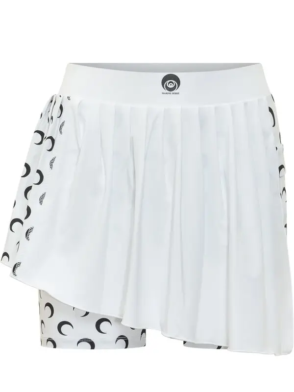 MARINE SERRE Athleisure Skirt - Optical White