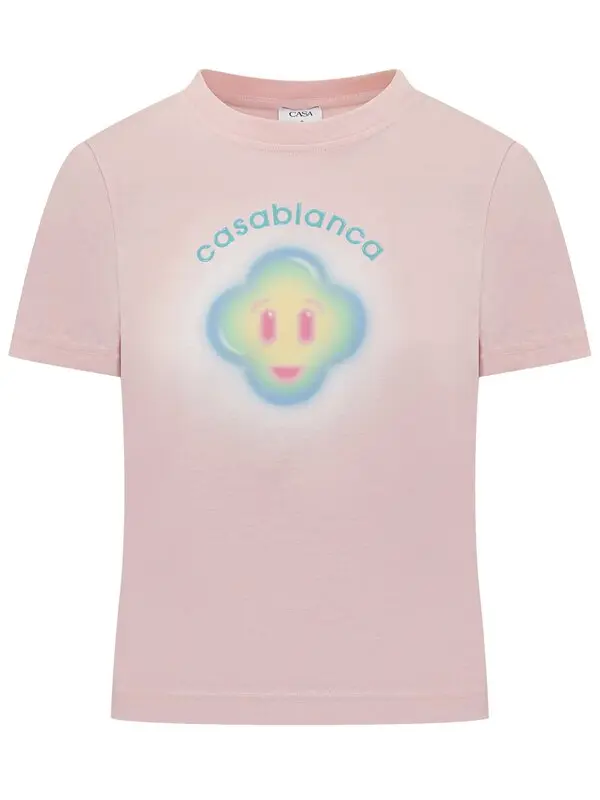 Casablanca Smile The Stan End Mini T-shirt - Rosa Chiaro