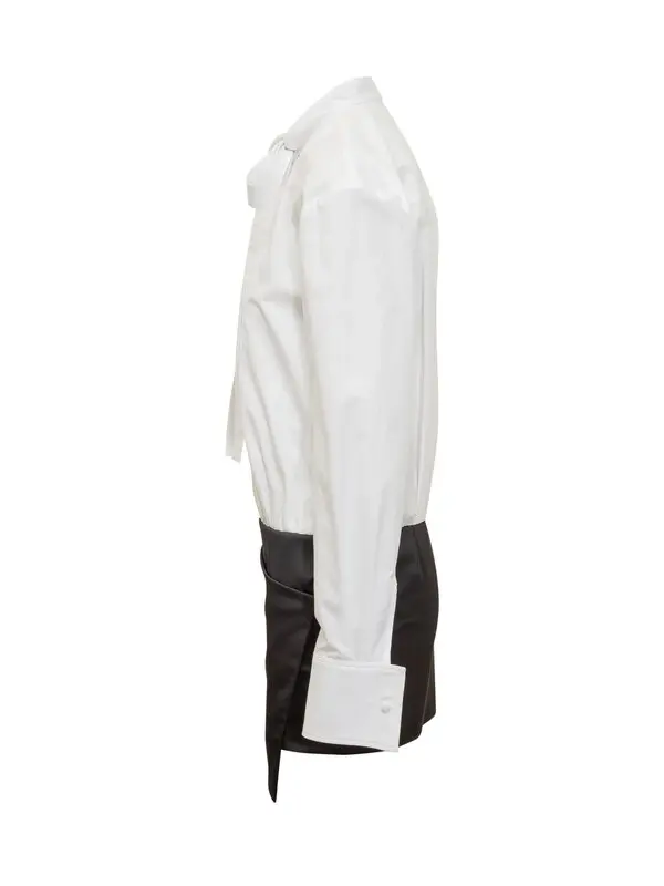 Attico Layered Mini Suit With Bow Detail