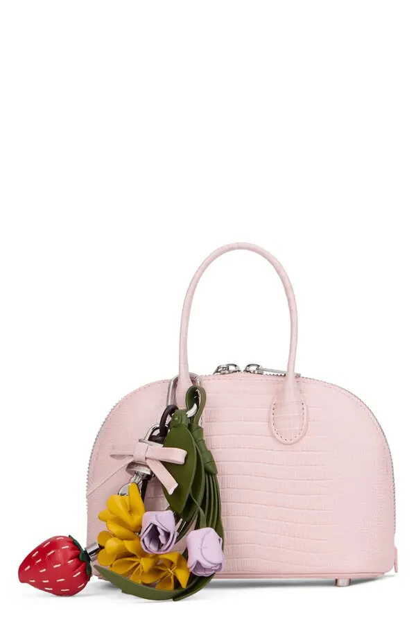 SELF-PORTRAIT Lizard Toast Mini Handbag - Pink