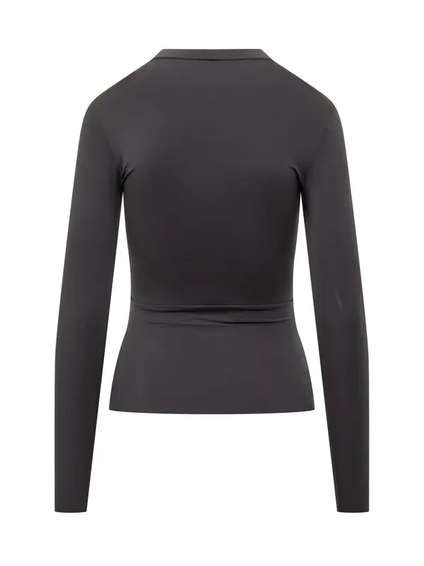 MARINE SERRE Logo Knit Top - Black