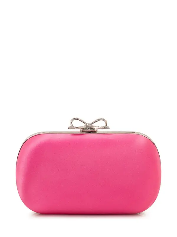 SELF-PORTRAIT Satin Clutch Handbag - Pink