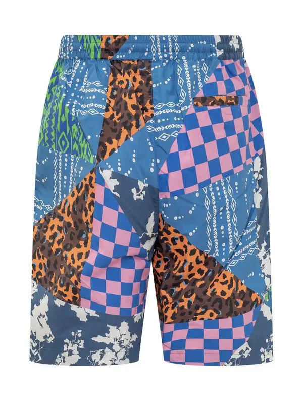 MARCELO BURLON COUNTY OF MILAN Mix & Match Mini Shorts - Blue Multi