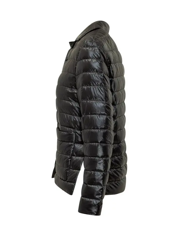 Herno Stylish Down Jacket With Neck Shirt - Nero