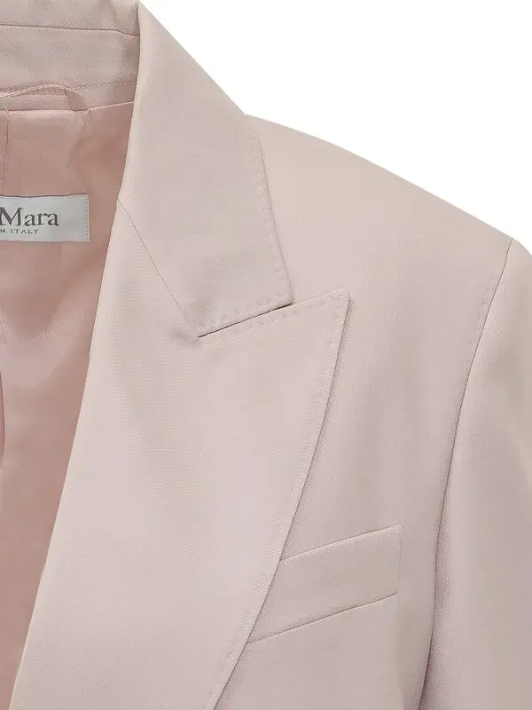 Max Mara Elegant Double-breasted Blazer With Rever Detail - Rosa