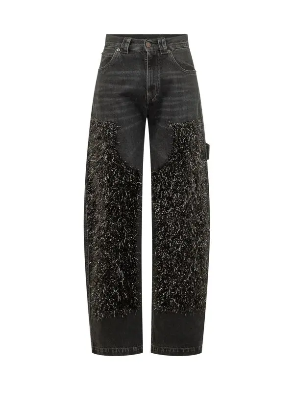 DARKPARK Audery Double Knee Workwear Trousers - Washed Black