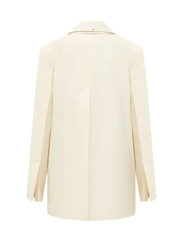 Sportmax Tailored Fit Jacket With Reverse Pockets - Burro