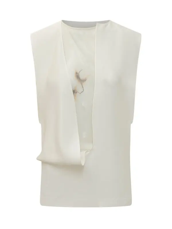 Sportmax Sleeveless Draped Top - Latte