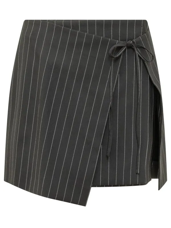Sportmax Striped Mini Skirt - Nero/bianco