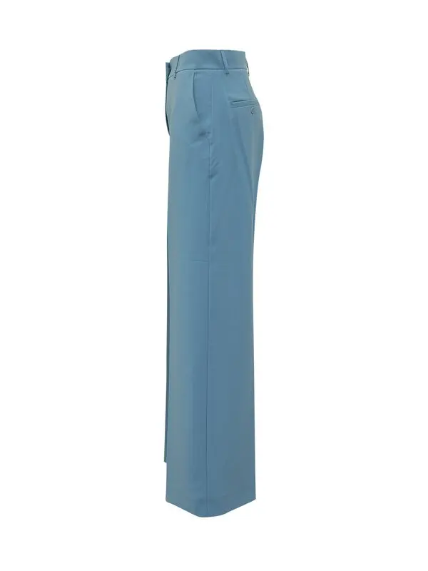 Max Mara Weekend High-waist Wool Trousers - Sky
