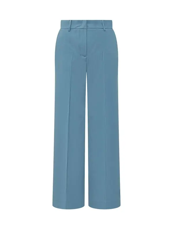 Max Mara High-waist Wool Trousers - Sky