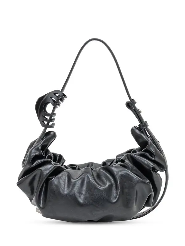 DIESEL® Draped Logo Metallic Shoulder Bag - T8013