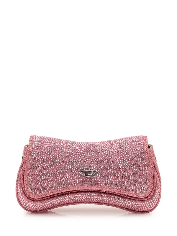 DIESEL® Crushed Texture Shoulder Bag - Rosa