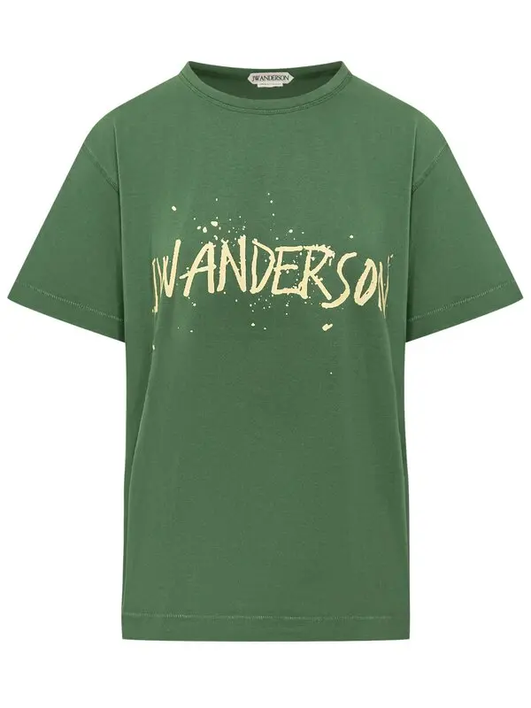 JW Anderson Logo Print T-shirt - Green