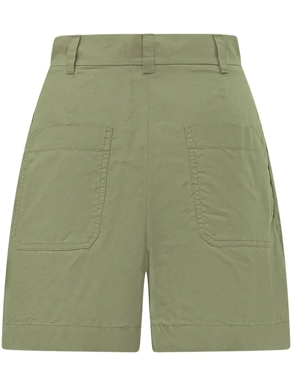 Max Mara High-waist Cotton Shorts With Utility Pockets - Oliva