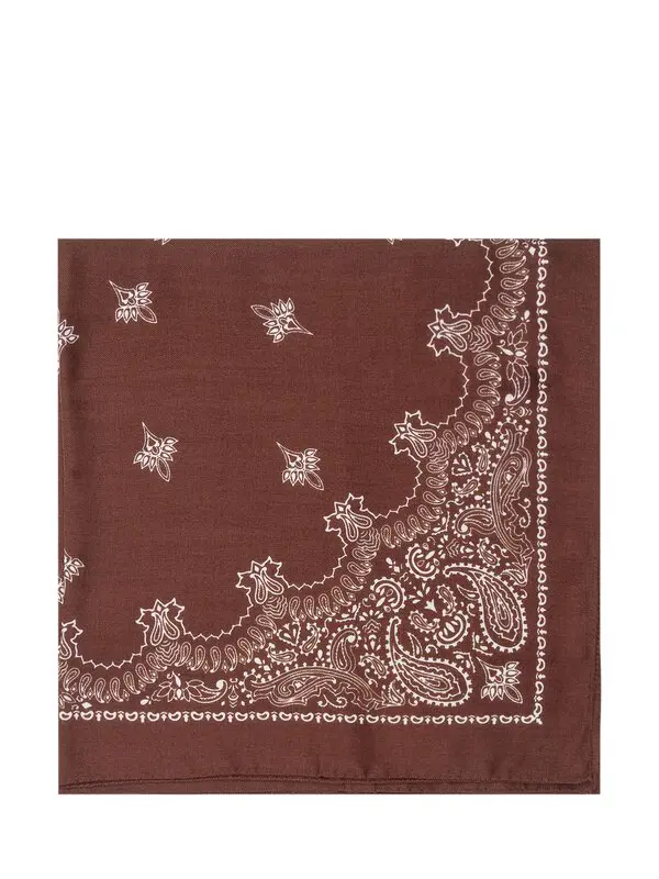 Destin 90x90 Wool Bandana Scarf - Brown