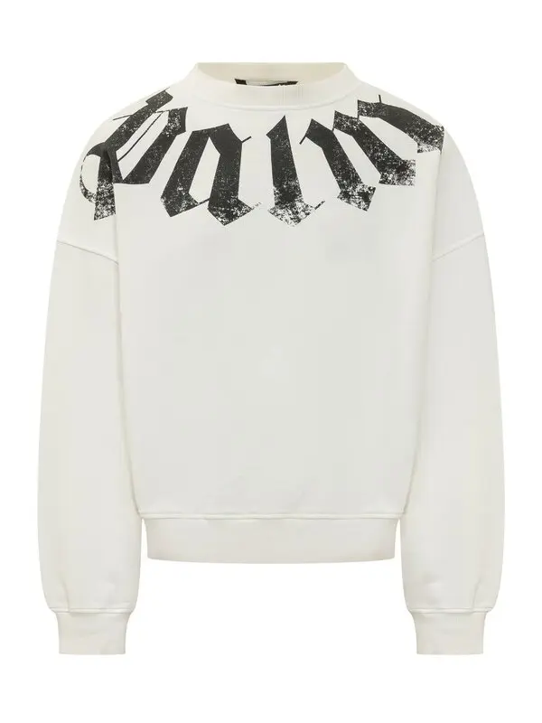 Palm Angels Mini Sweatshirt - Off White Black