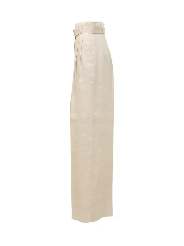 Max Mara High-waisted Trousers With Belt - Corda