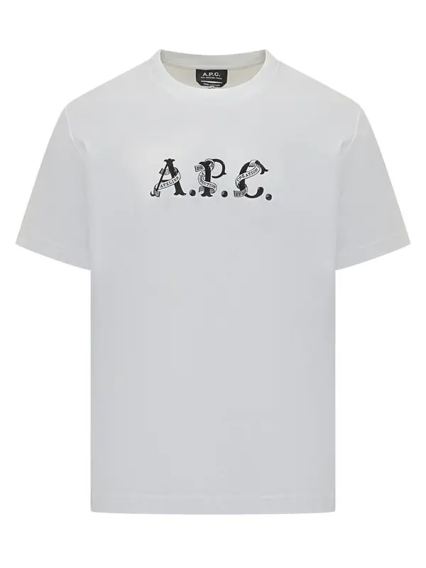 A.p.c. Bianca T-shirt With Creative Logo Stamp Print