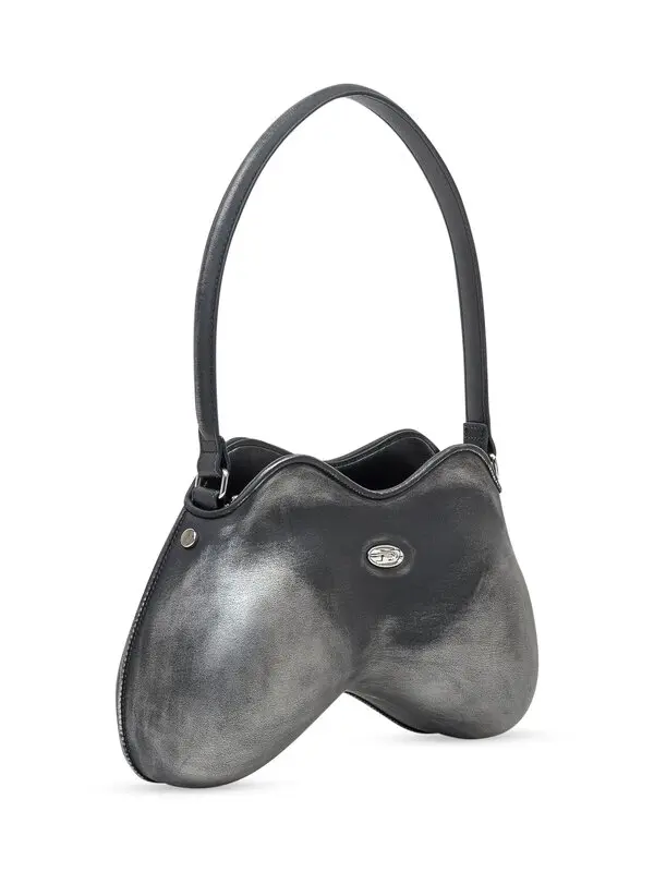 DIESEL® Mini Double-d Metallic Shoulder Bag - Nero