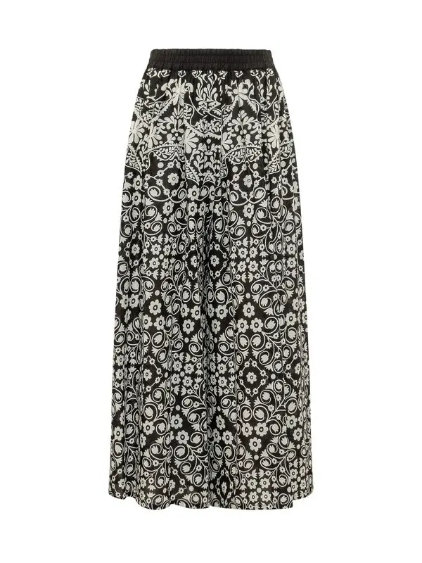 Max Mara All-over Print Cotton Trousers - Ornamentale
