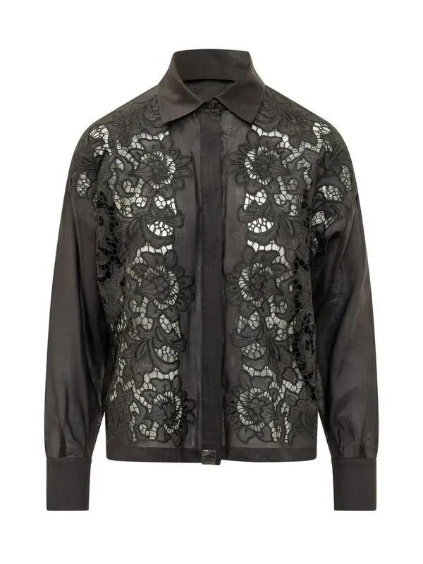 Max Mara Embroidered Shirt - Nero