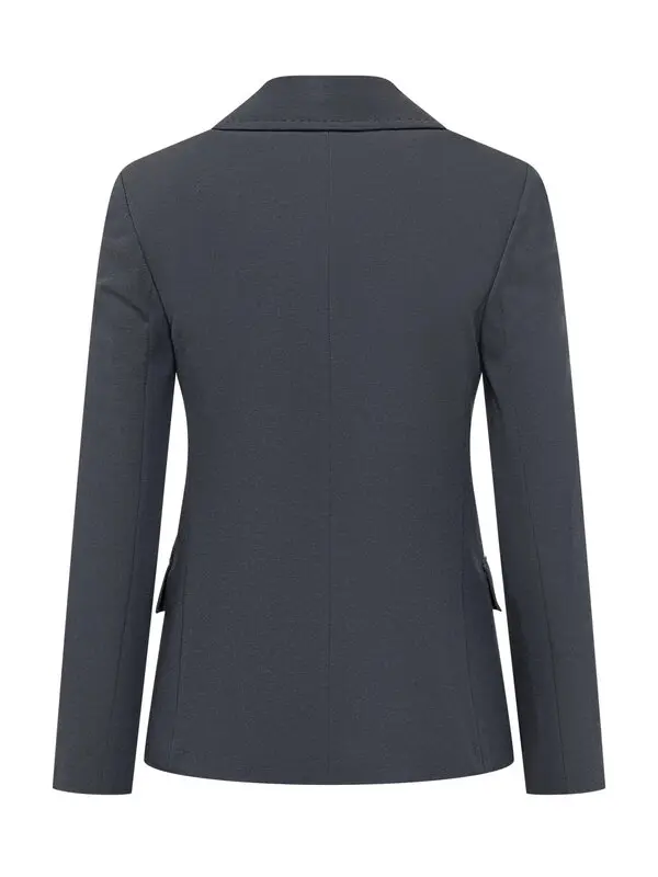 Max Mara Sartorial Knit Blazer Jacket - Blu