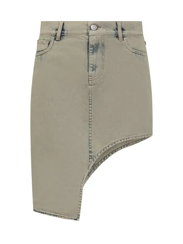 Coperni Mini Skirt With Cotton Blend Fabric - Gry