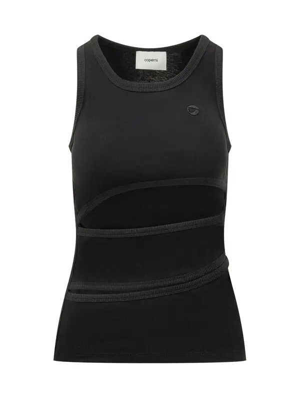 Coperni Spiral Cut Out Top - Black
