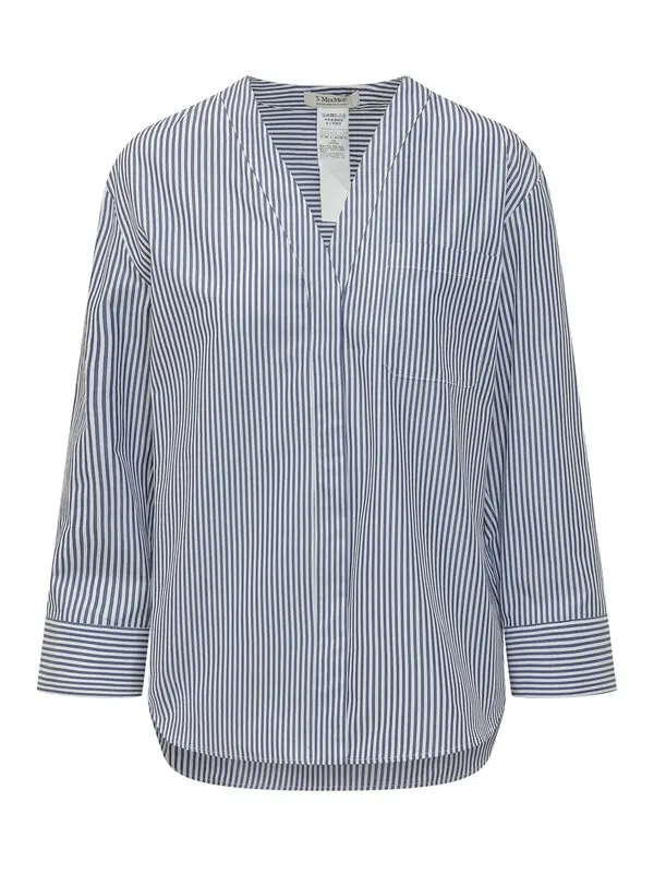 MAX MARA`S Max Mara Striped Silk Shirt - Riga Piccola