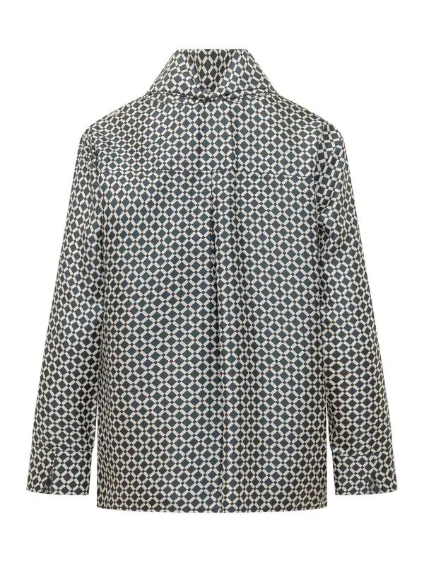 MAX MARA`S Geometric Print Mini Shirt With Bow Detail
