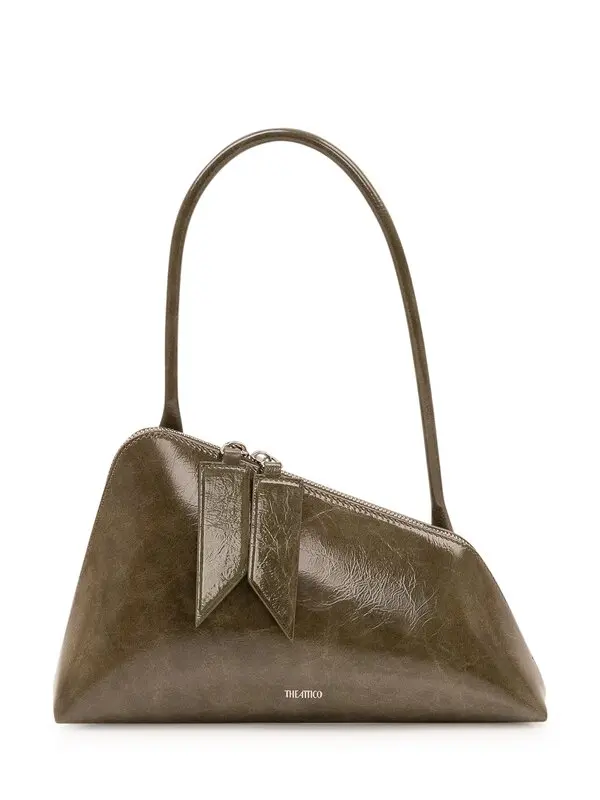 Attico Sunrise Shoulder Handbag - Olive Brown