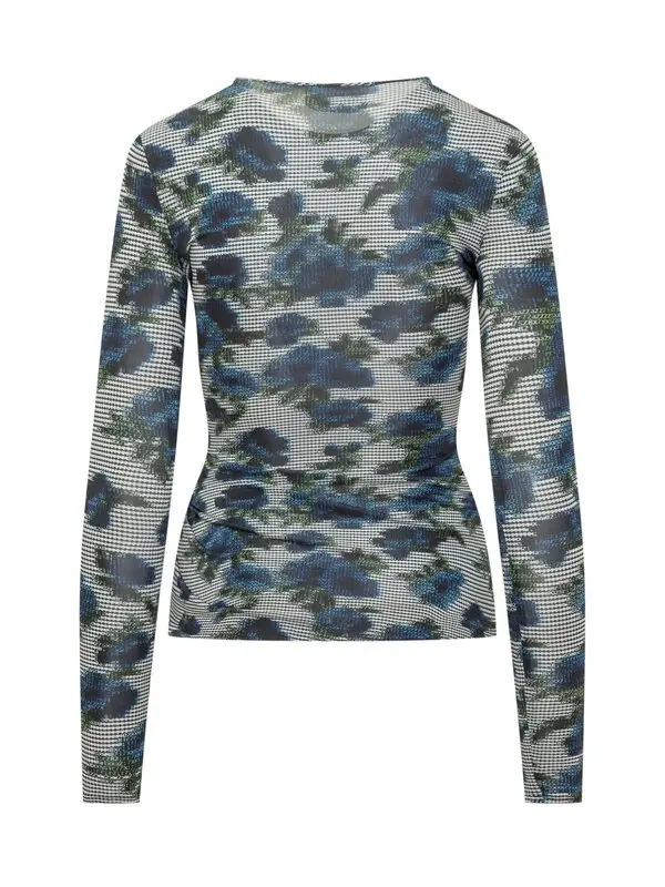 Coperni Artistic Print Mini Top - Print Blue
