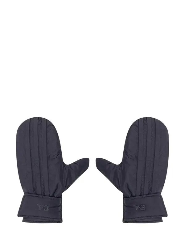 Y3 Oversized Logo Gloves - Black