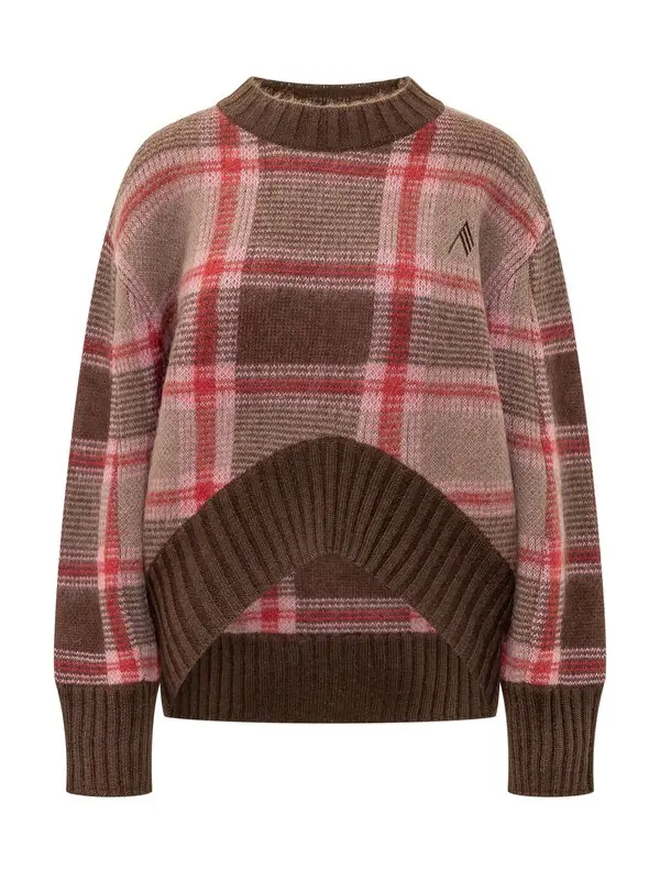 Attico Mini Check Mohair Sweater