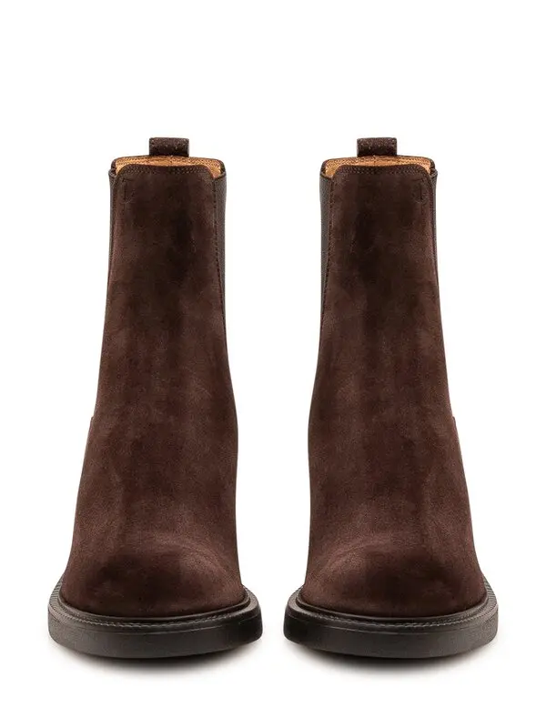 TOD`S Ankle Boots With Rubber Sole And T60 Heel - Palissandro