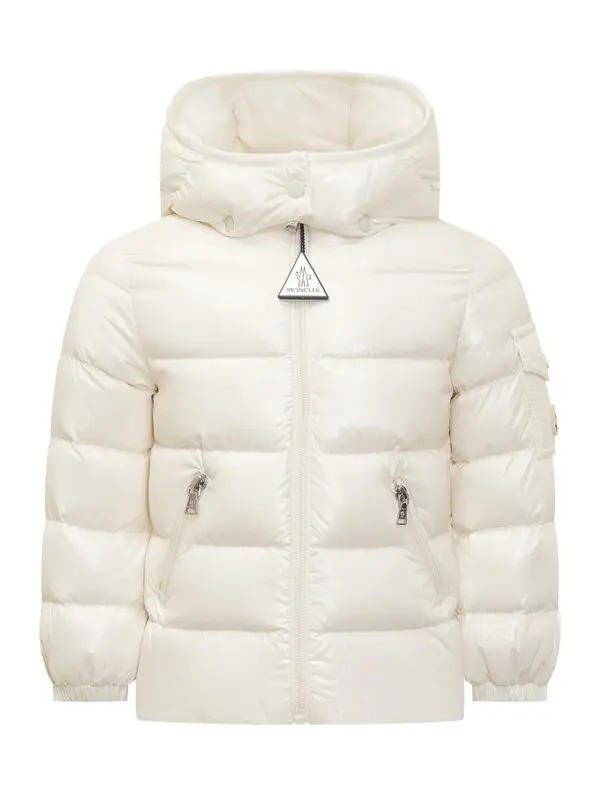 Moncler Stylish Down Jacket Badand Mini - Bianco