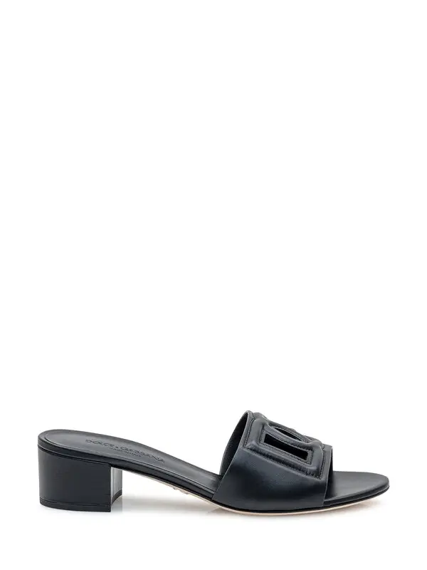 Dolce & Gabbana Leather Sandals - Nero