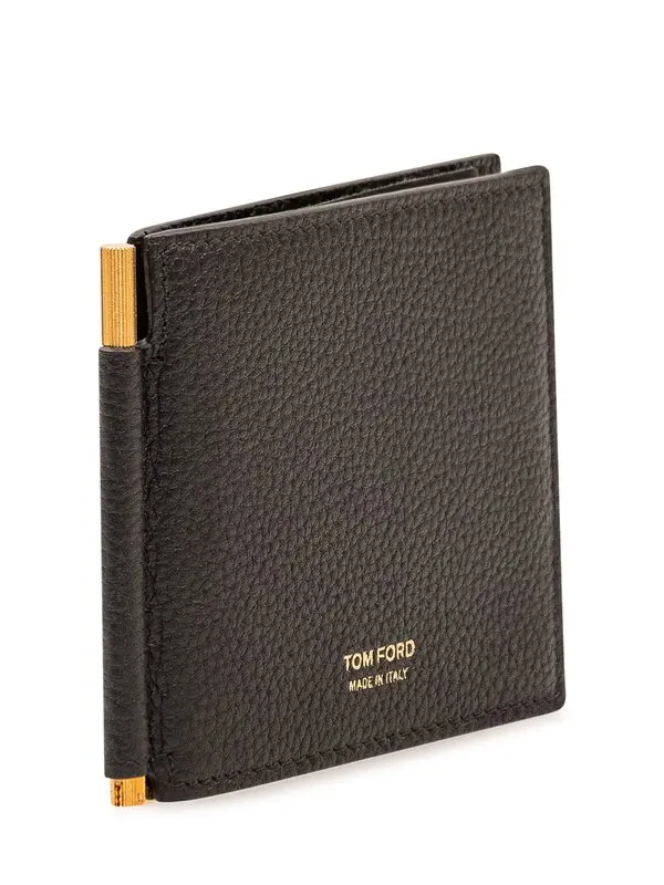 TOM FORD Monogram-style? Actually: Monogram Not Included Please Correct: Estane Nd Clip Wallet Calf Leather - Black